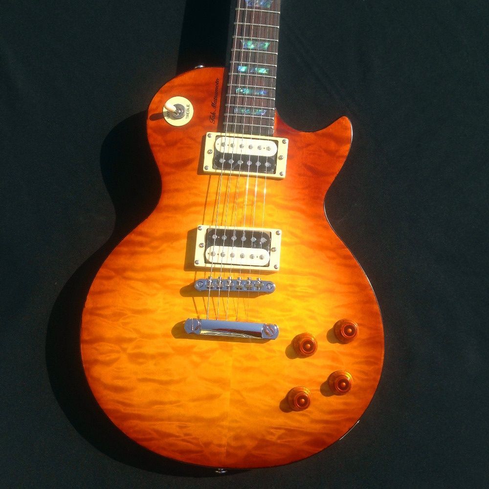 LP Guitar in Clouds Pattern