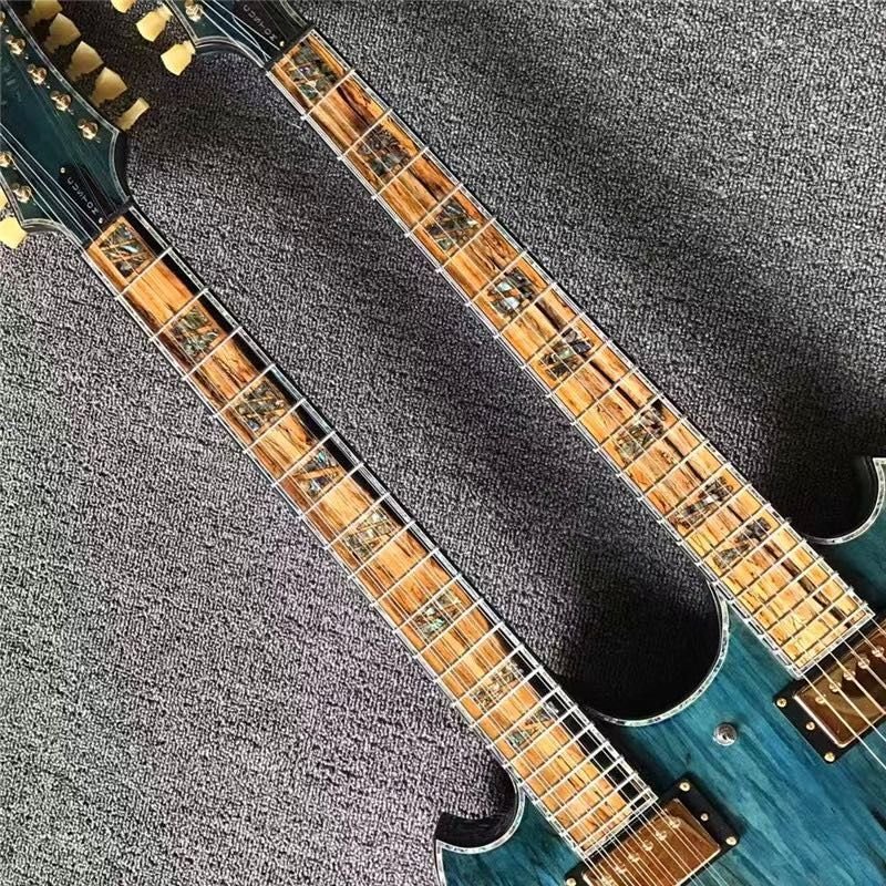 Double Neck Electric Guitar in Blue
