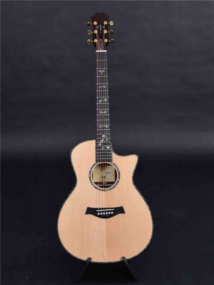 Solid Spruce Top 916 Acoustic Guitar Ebony Fingerboard Guitar Abalone ...