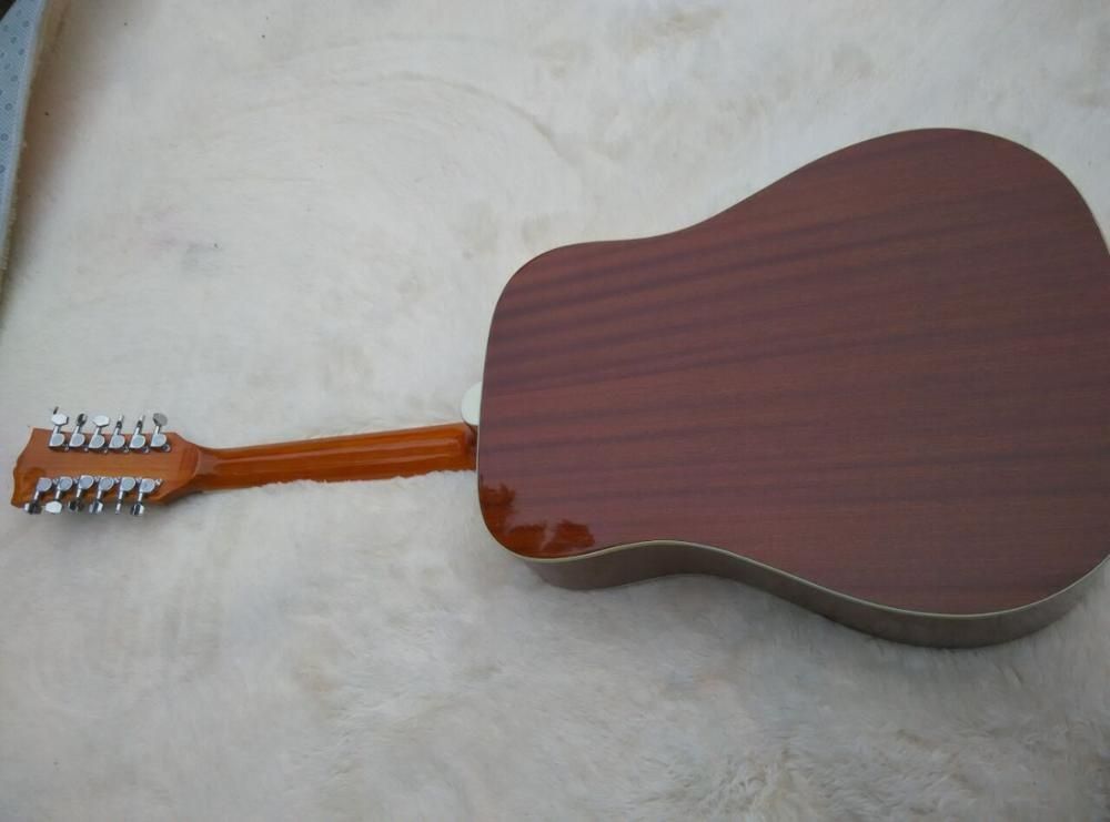 Solid Spruce Top Yellow Color Dove 12 Strings Classical Acoustic Guitar