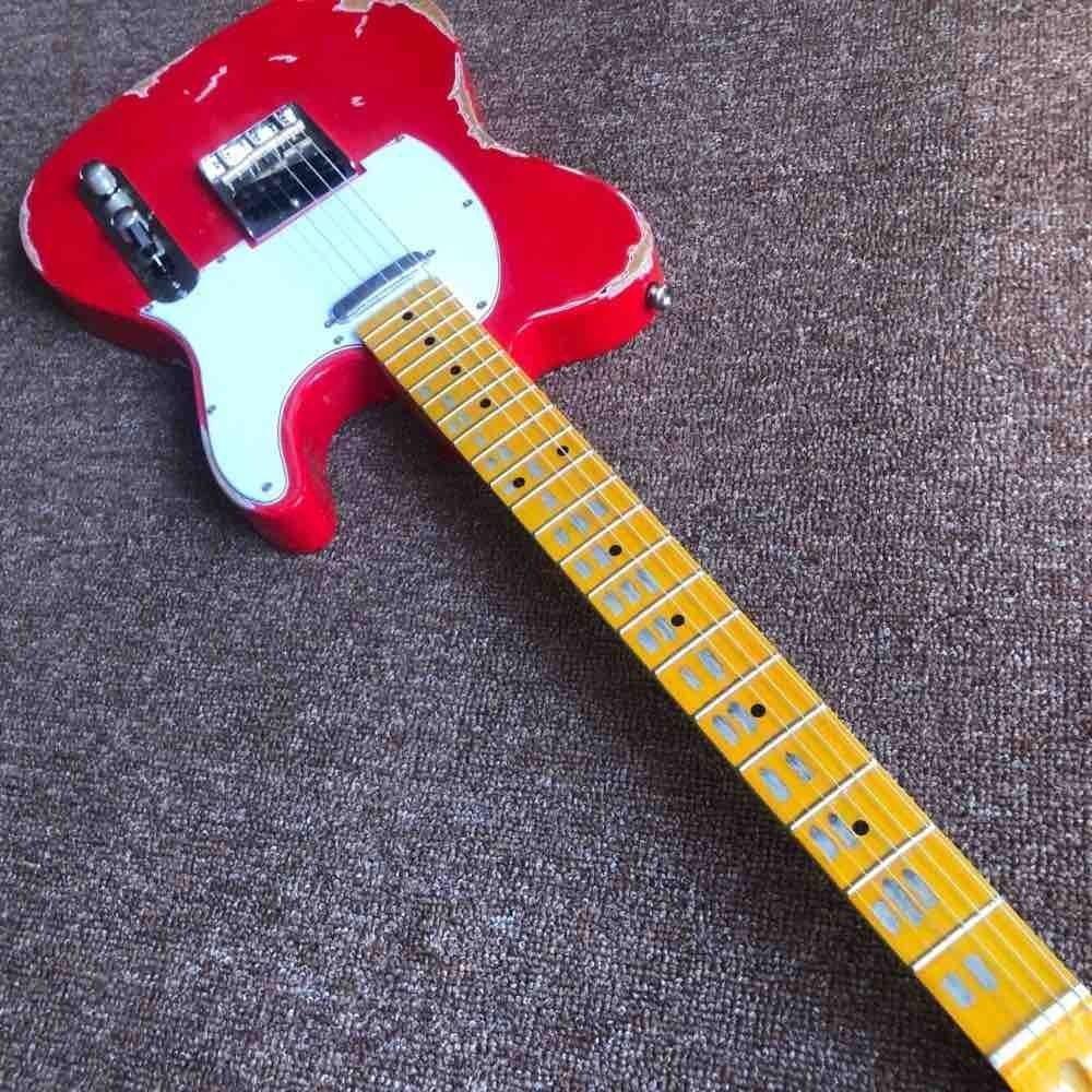 Red Color Master Build Relic TL Guitar