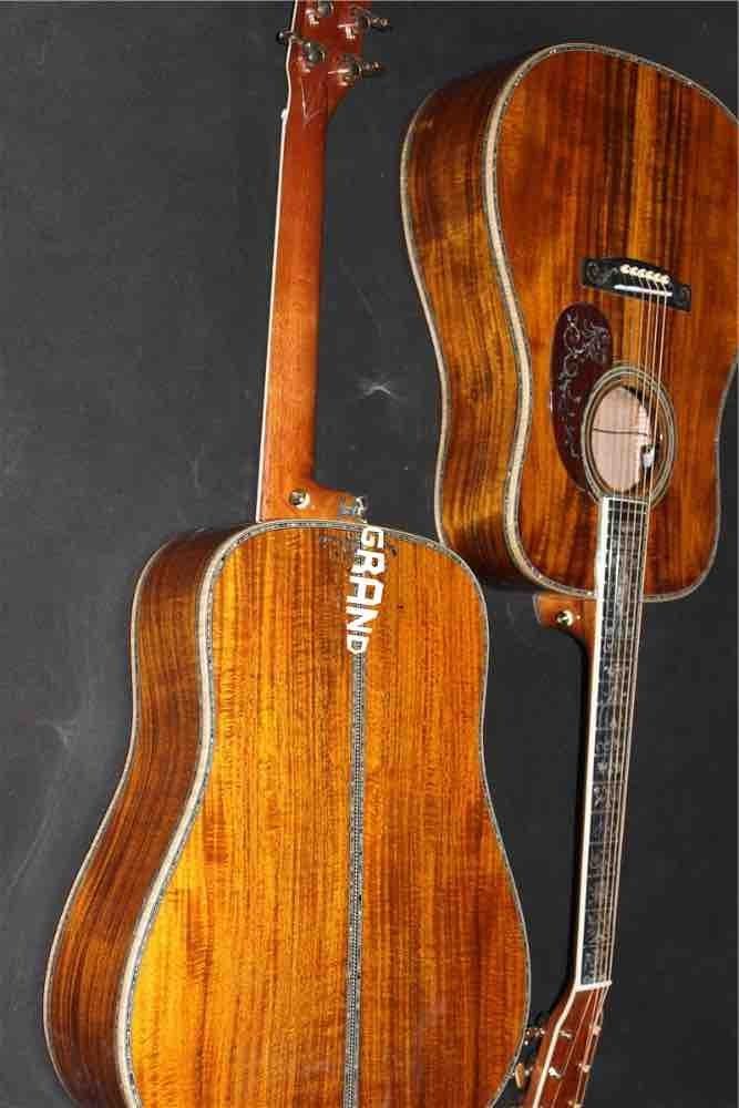 AAAA All Solid Koa Wood Dreadnought Body Martins D-45ak Acoustic ...