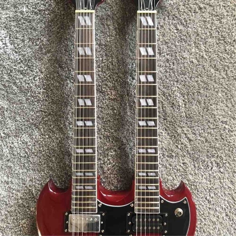 Custom High Quality 12 Strings 6 Strings Double Head SG Electric Guitar ...