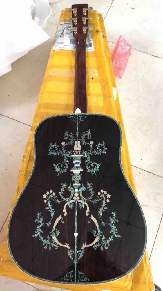 Handcraft Deluxe Abalone Inlay Solid Cocobolo Acoustic Guitar with ...
