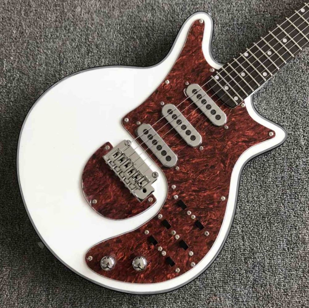 Factory shop White Guild Brian BM01 Brian May Guitar Black Pickguard 3 ...
