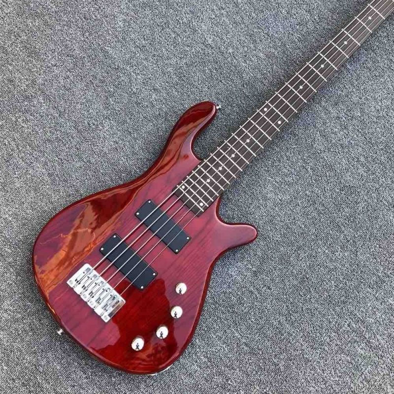 Factory Custom 5 Strings Customized logo Solid Body Electric Bass in ...