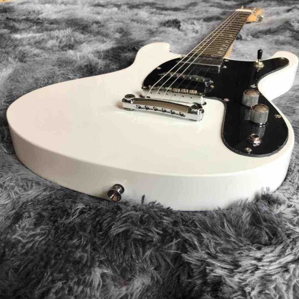 Custom Guitar The Ventures White Color Mosrite Logo Reversed Body 6 ...
