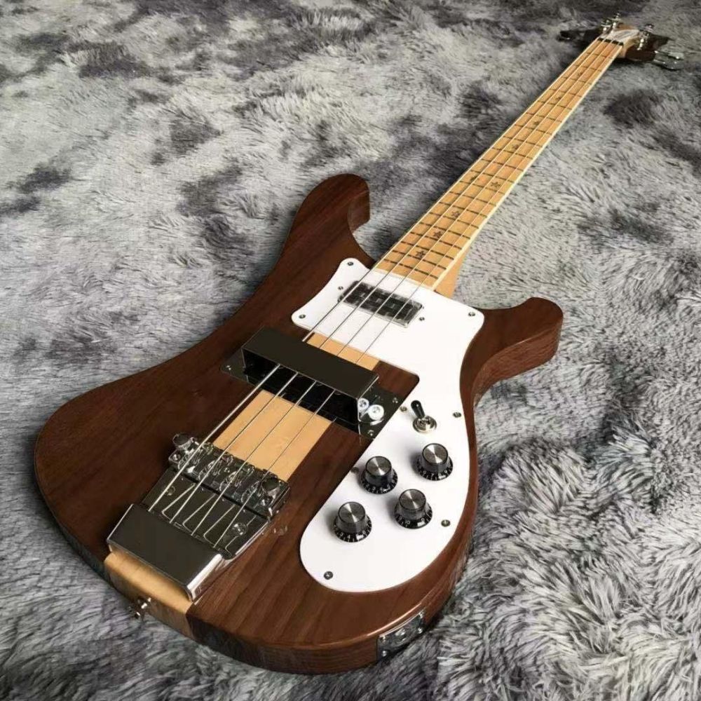 Custom 4 Strings Walnut Wood Neck Through Body Electric Bass with ...
