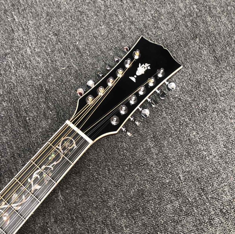 Custom 43 Inch Jumbo Guitar Solid Spruce Top J200 12 Strings Flamed ...