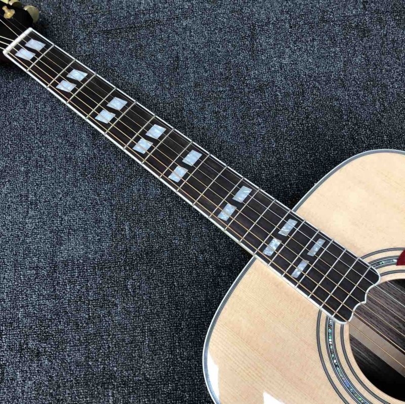 Custom round body songwriter studio deluxe acoustic guitar non-cutaway ...