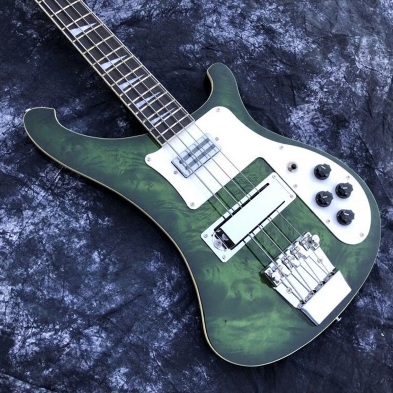 Custom Ricken 4003 Fireglo Electric Bass Transparent Green Color 4 ...