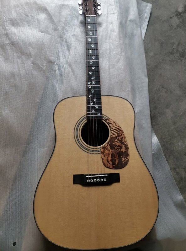 Custom AAAAA Solid Rosewood Back Side Guitar D28 Dreadnought D-28 ...