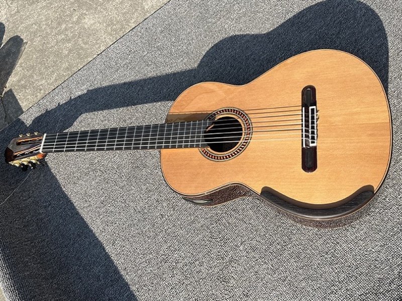 Custom Yulong Guo Handmade Double Top AAAAA Solid Wood Classical Guitar ...