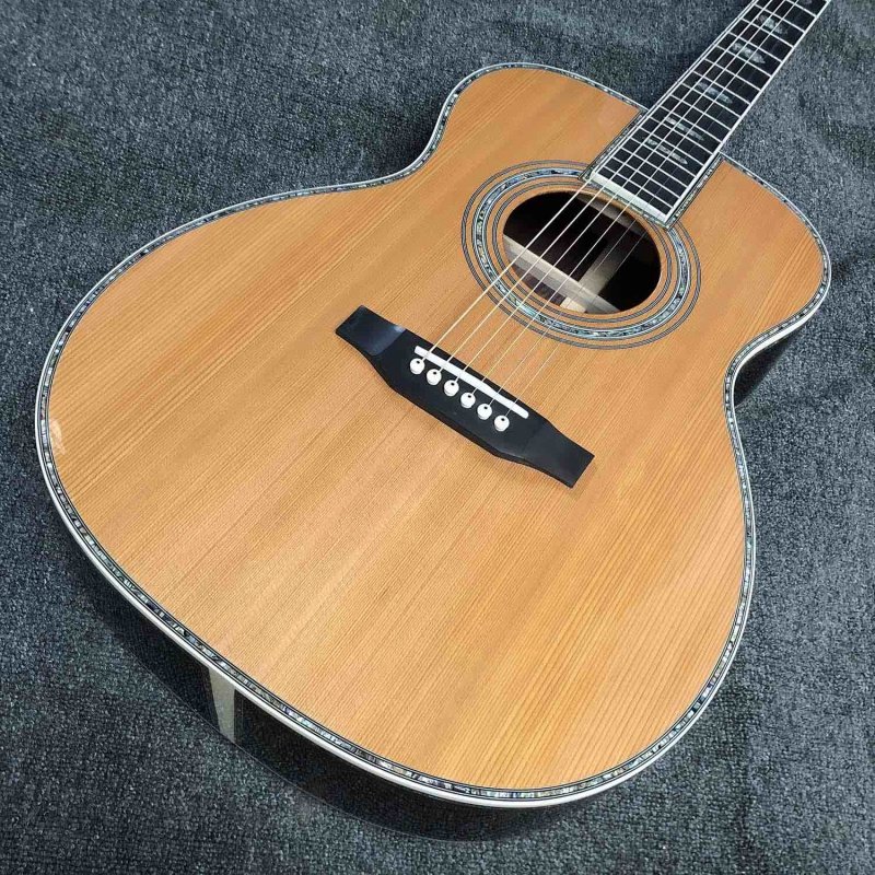 Custom Abalone Binding 40 Inch OM Body Solid Rosewood Back Side ...