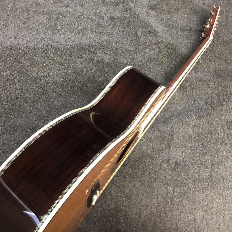 Custom Abalone Binding 40 Inch OM Body Solid Rosewood Back Side ...