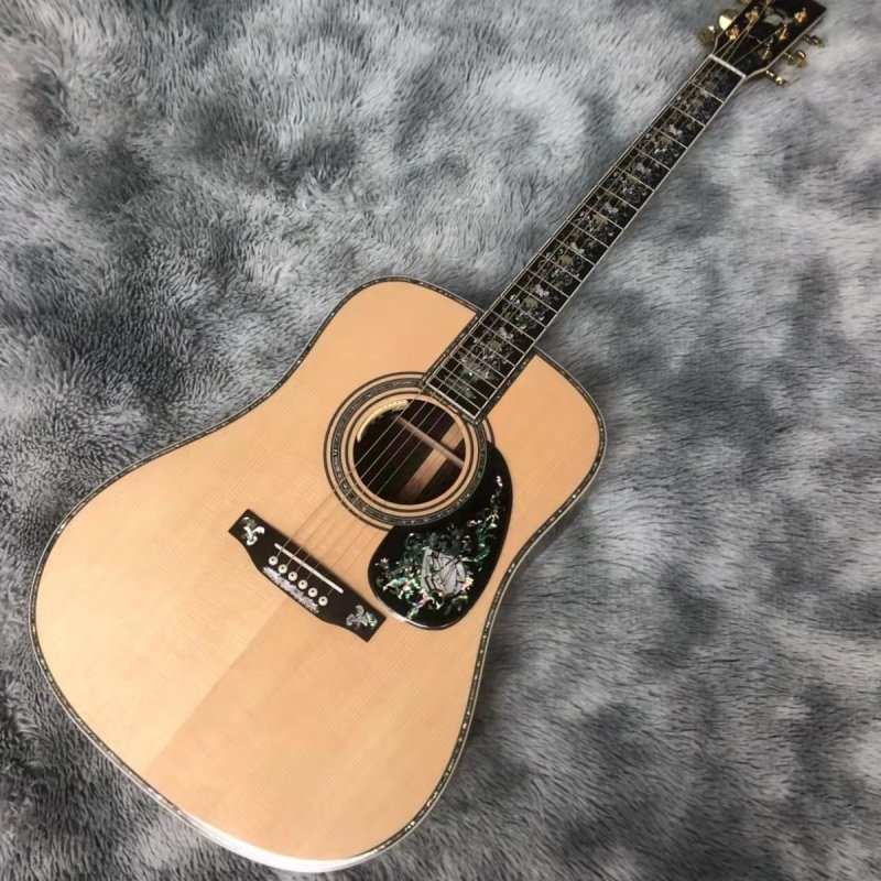 Custom 41 Inch Dreadnought Grand Solid Back Side Acoustic Guitar 41 ...