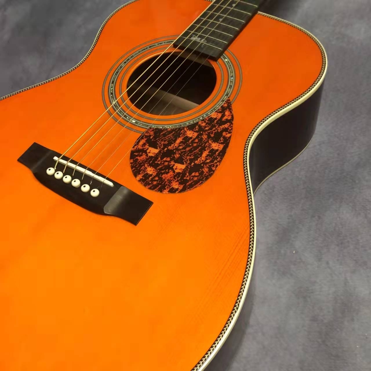 Custom 40 Inch OM42 Series Neck Inlay Signature Herringbone Binding ...