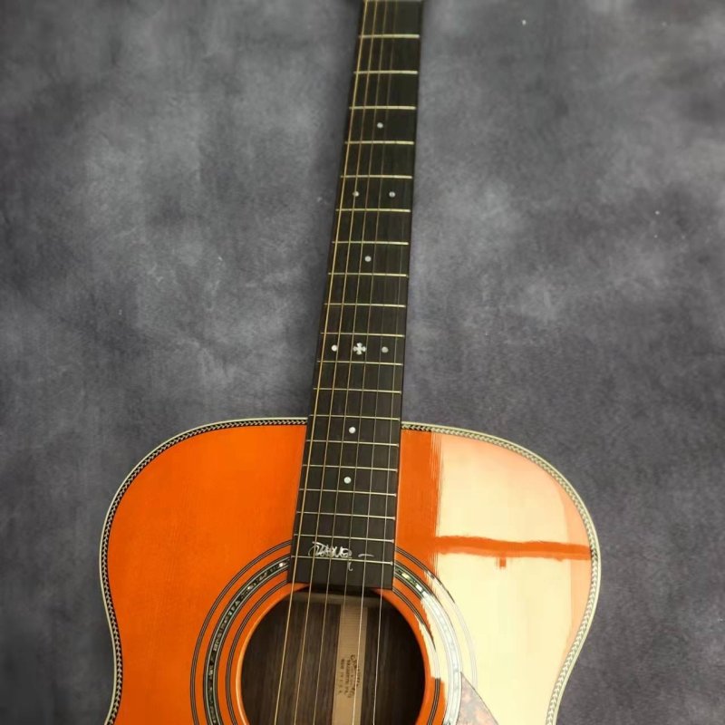 Custom 40 Inch OM42 Series Neck Inlay Signature Herringbone Binding ...