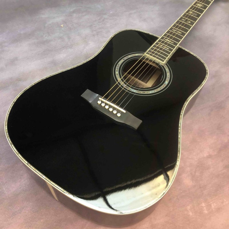 Custom 41 Inch Dreadnought D Body Abalone Binding Acoustic Guitar