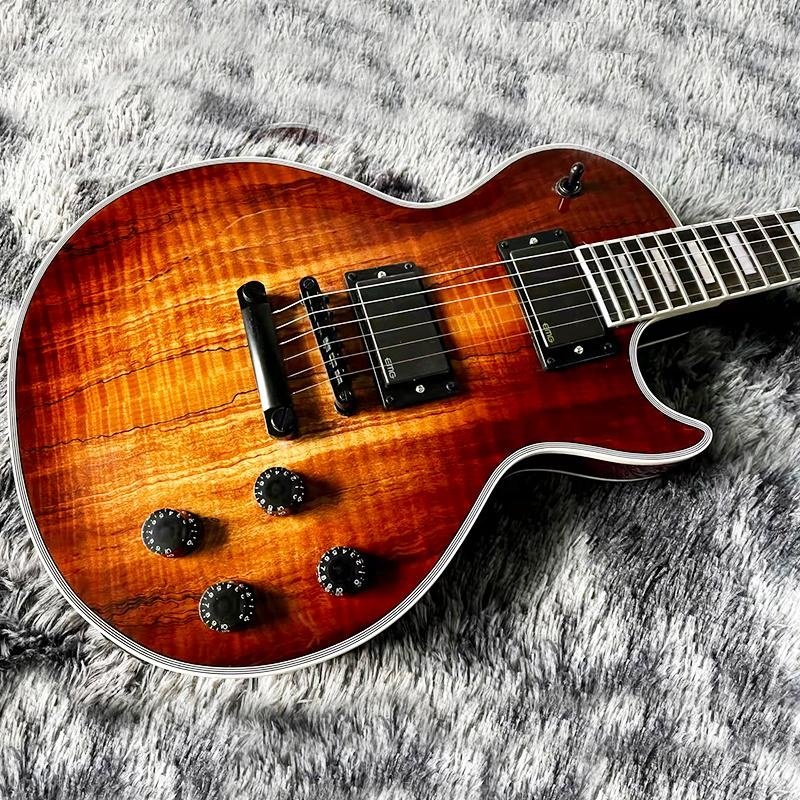 Custom Spalted Maple Electric Guitar Mahogany Body Rotten Wood Guitar ...