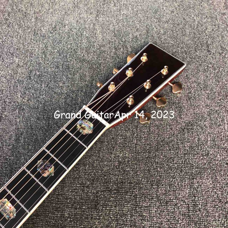 Custom AAAAA 5A Solid Rosewood Back Side Acoustic Guitar Abalone ...