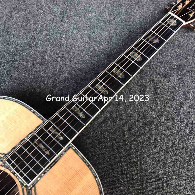 Custom AAAAA 5A Solid Rosewood Back Side Acoustic Guitar Abalone ...
