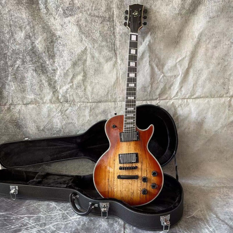 Custom Fanned Frets Les Paul LP Style Electric Guitar