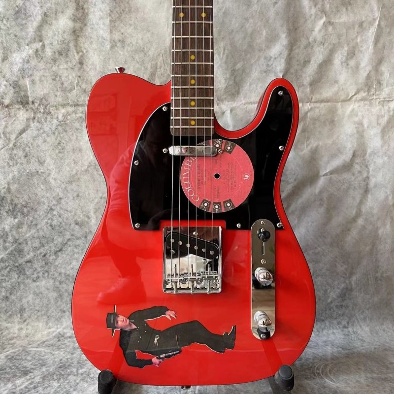 Custom TELE Style Electric Guitar in Red Color