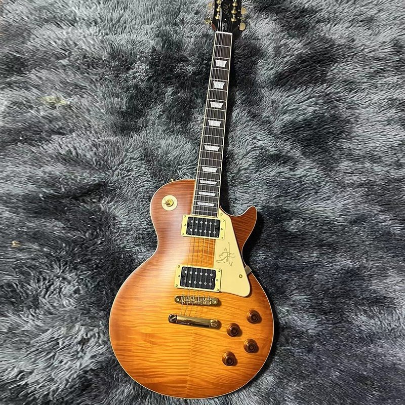 Custom GLP Classic brand electric guitar with flamed maple back side ...