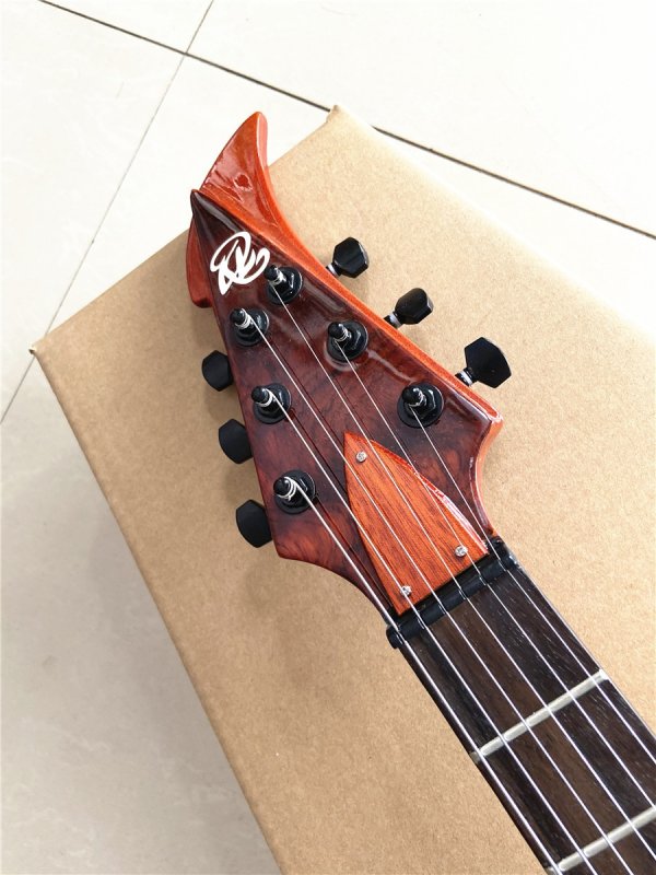 Custom rosewood veneer shaped 6 strings electric guitar with rosewood ...