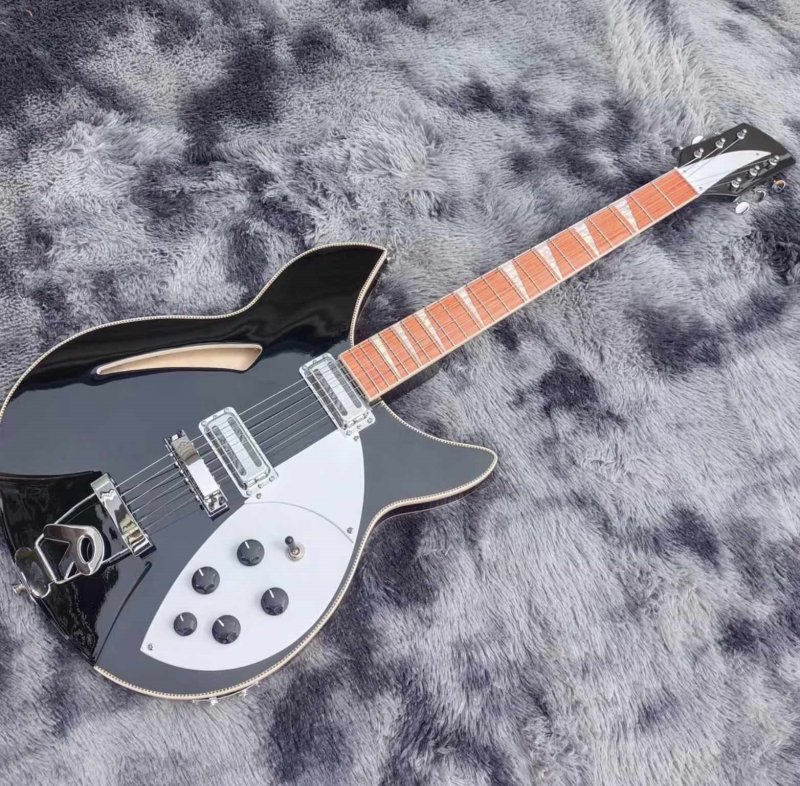 Custom fishbone bindings Rickenback 360 grand electric guitar semi ...