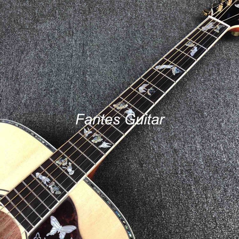 Custom Grand Dreadnought Dove Acoustic Guitar withSpruce Top KOA Back Side