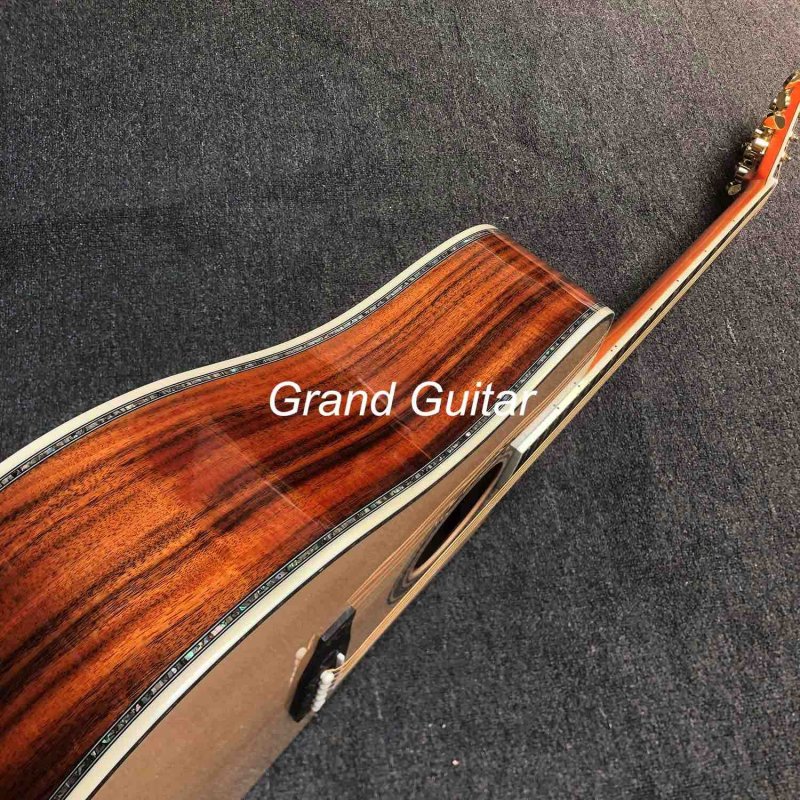 Custom 41 inch Dreadnought D body cutaway solid spruce top KOA back ...