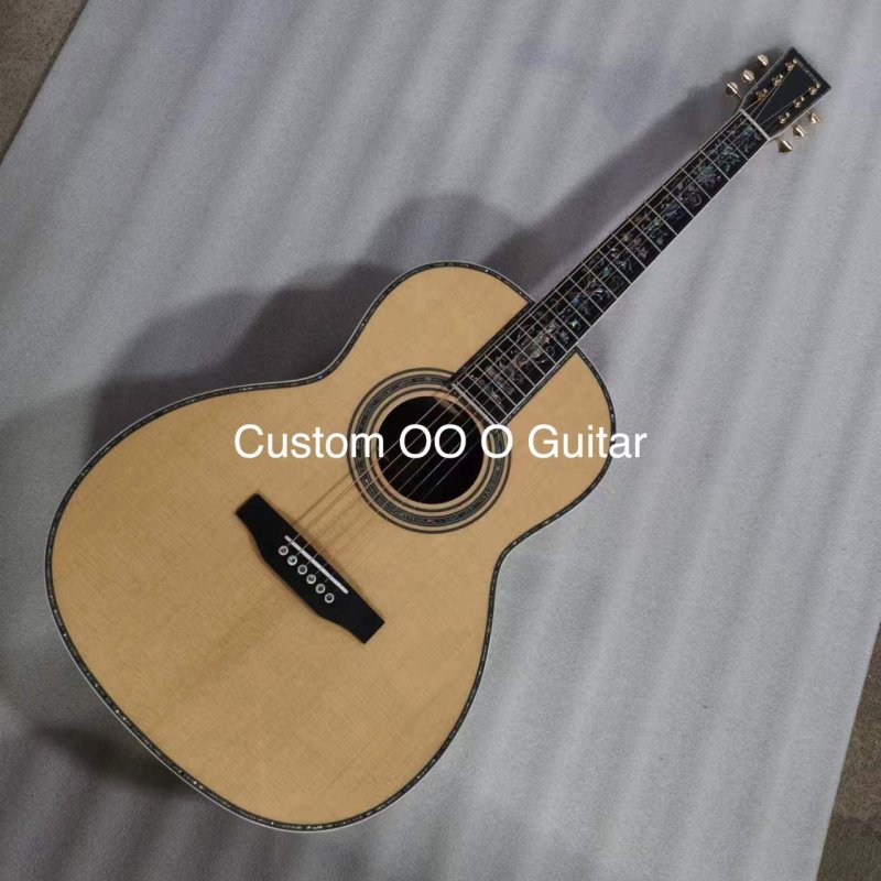Custom order 39 Inch OOO Acoustic Guitar abalone binding slotted ...