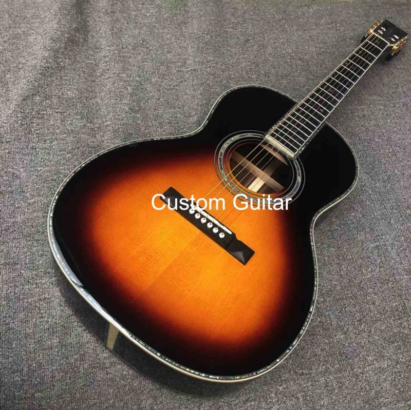 Custom Martin Style OOO Solid Rosewood Back Side Acoustic Guitar with ...