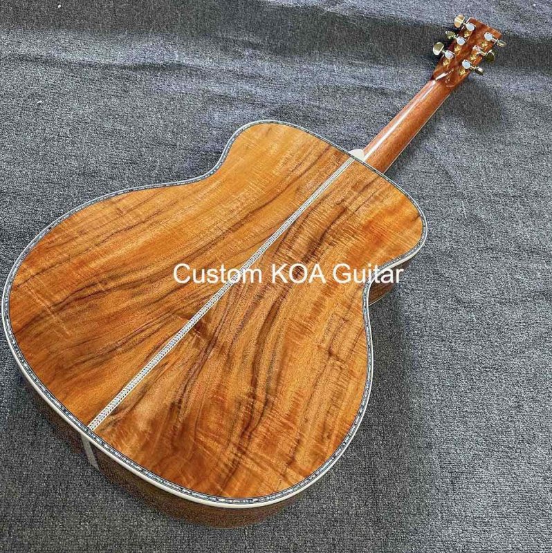 Custom SOLID KOA BACK SIDE acoustic guitar, OM Body