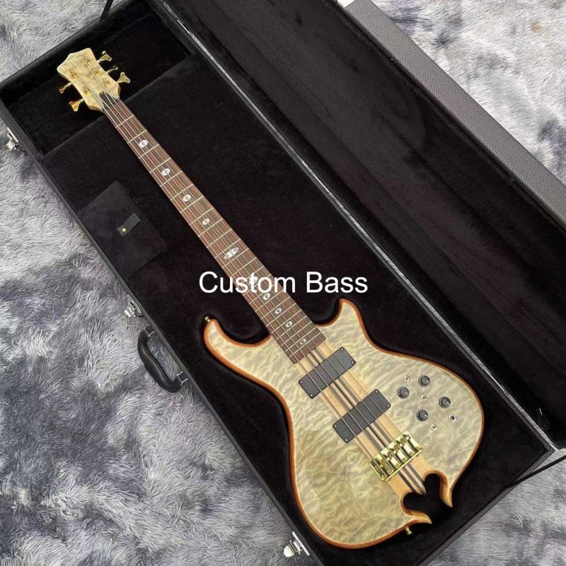 Custom Alembic Style Grand Electric Bass Guitar 5 Strings Bass Ebony ...