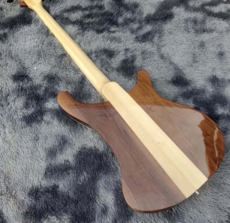 Custom left-handed neck through body Rickenback style bass guitar ...