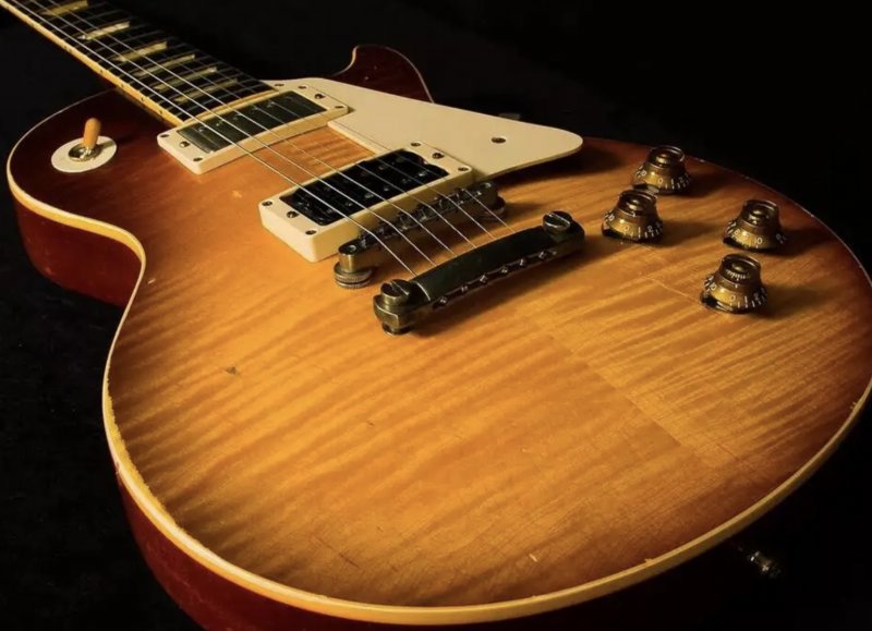 Custom Relic Maple Veneer Sunburst Color Les Paul LP Electric Guitar ...