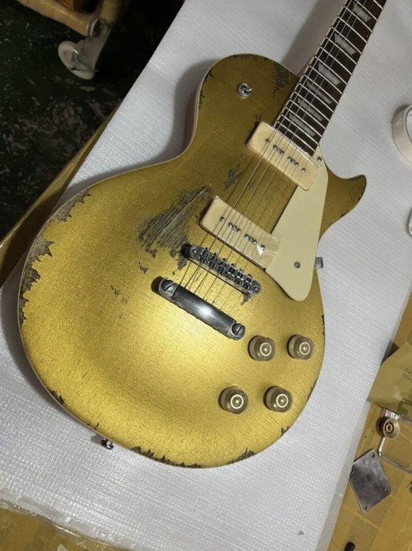 Custom GB Les Paul LP Style Electric Guitar with Mahogany Gold Body ...
