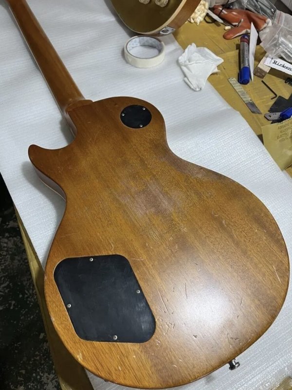 Custom GB Les Paul LP Style Electric Guitar with Mahogany Gold Body ...