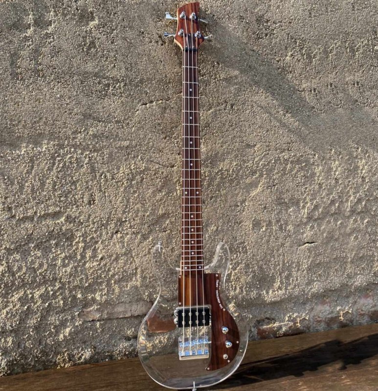 Custom OEM 4 Strings Crystal Electric Guitar Bass