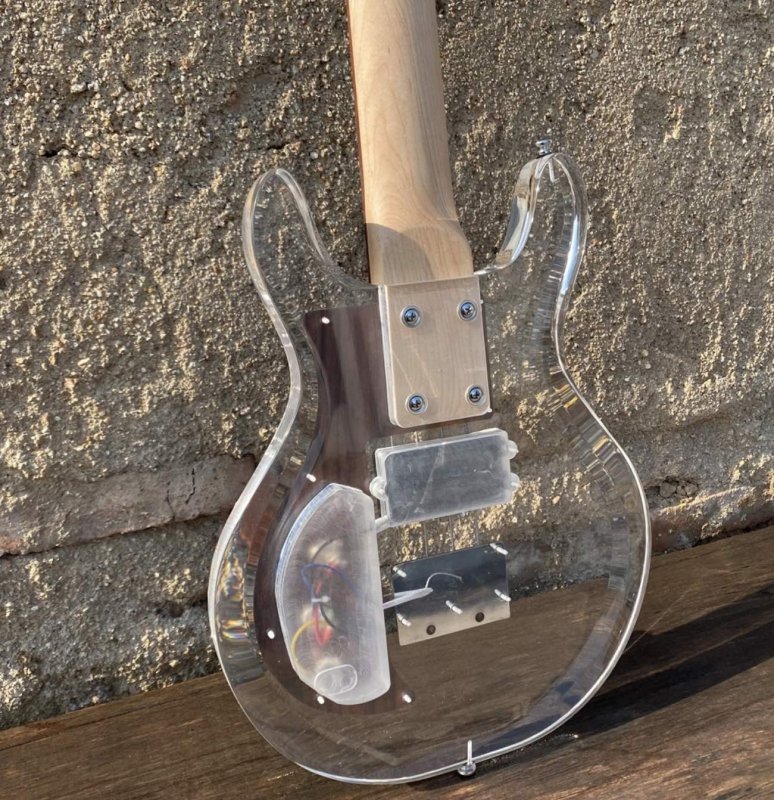 Custom OEM 4 Strings Crystal Electric Guitar Bass