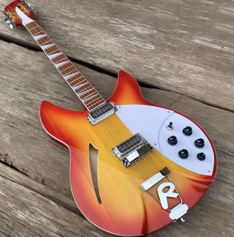 Custom 12 Strings Semi hollow body Electric Guitar, 360 Electric Guitar ...