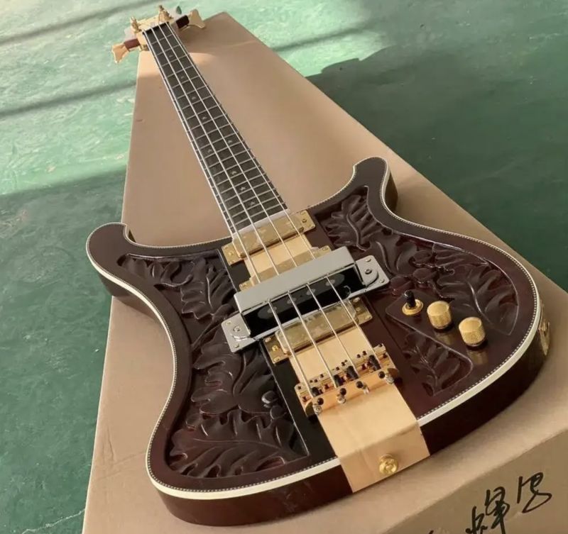 Custom Rickenbacker Style Bass Guitar Mahogany Body Lemmy Kilmister ...