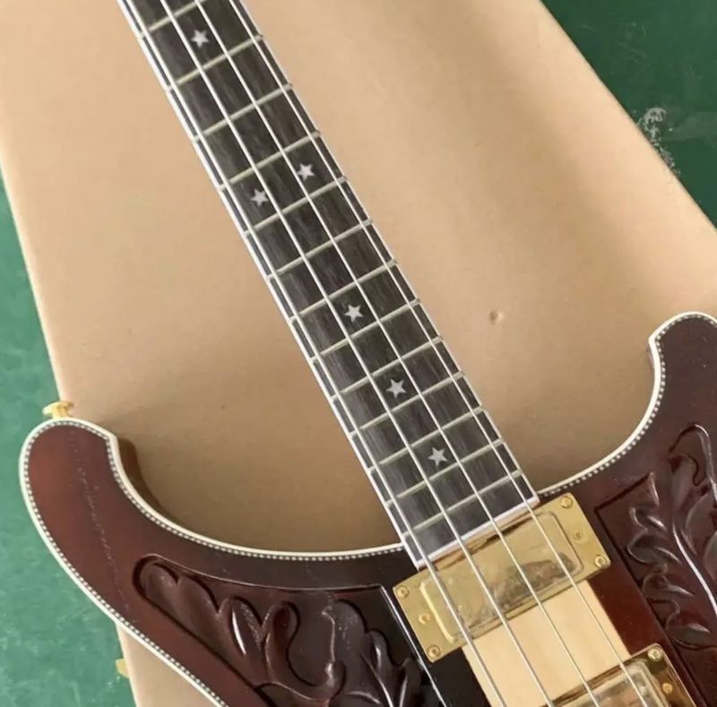 Custom Rickenbacker Style Bass Guitar Mahogany Body Lemmy Kilmister ...
