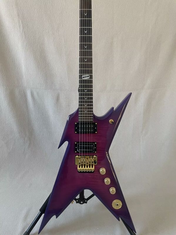 Custom Flamed Maple Top Dean Dime Razorback DCR Black Tooth Limited ...