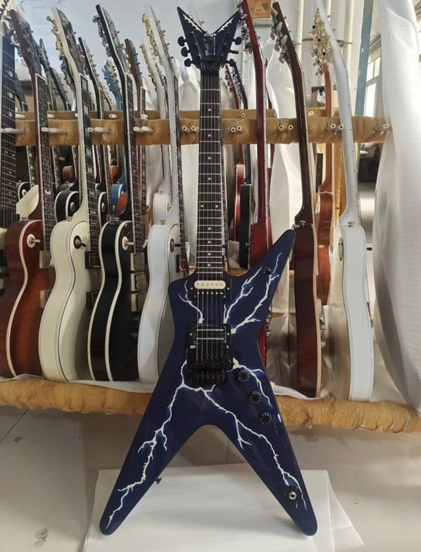 Blue Dimebag Dean Electric Guitar ML From Hell Lighting Body Bridge ...