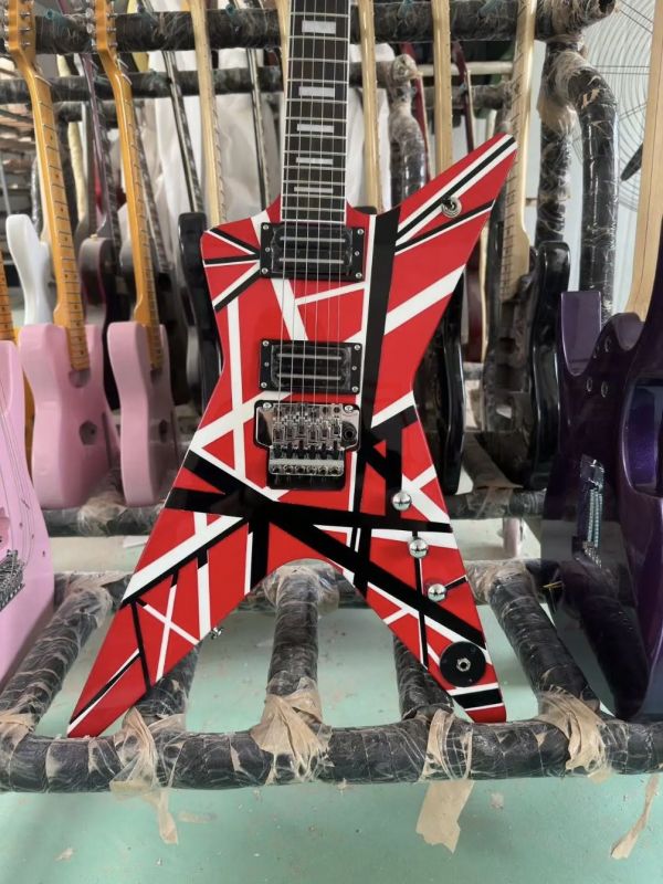 Custom Special Body Washburn Dimebag Darrell Red Black Stripes Electric ...