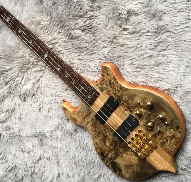 Custom 4 Strings Neck Through Body Alembic Style Electric Bass Guitar ...
